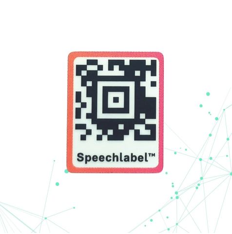 Speechlabel Thin QR Code Stickers - 100 pack
