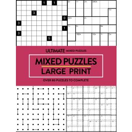 80+ Large Print Mixed Puzzles Book